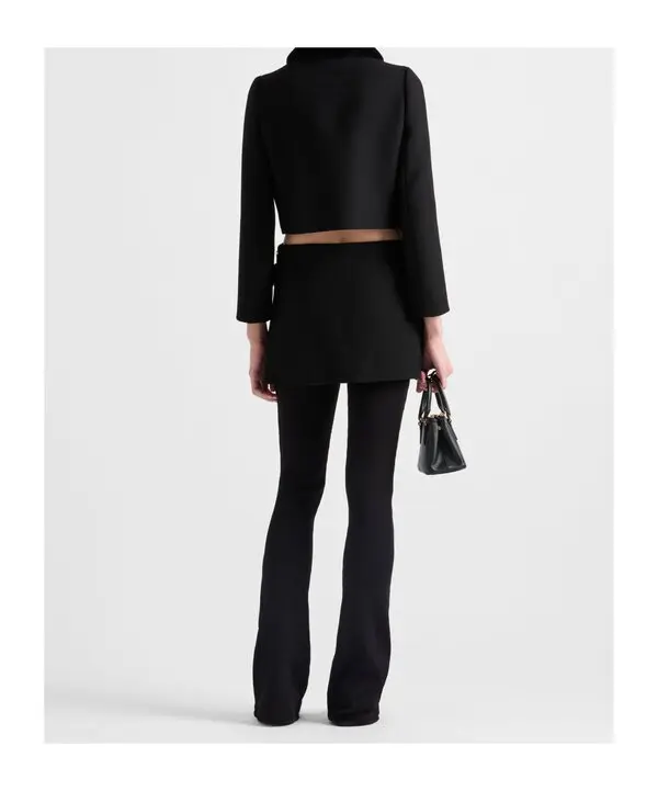 Prada Logo Engraved Mini Skirt