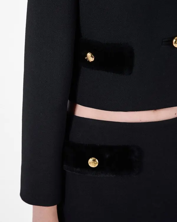 Prada Logo Engraved Mini Skirt
