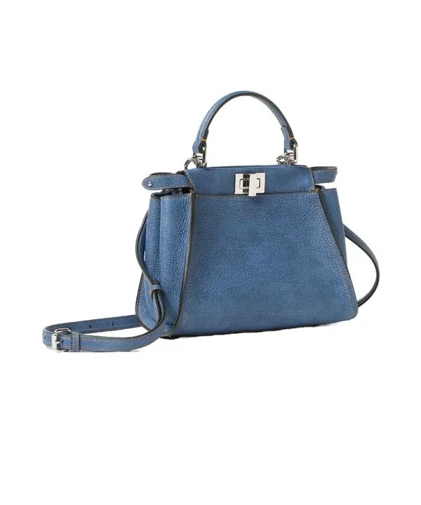 Fendi Peekaboo Mini Tote Bag - Blue