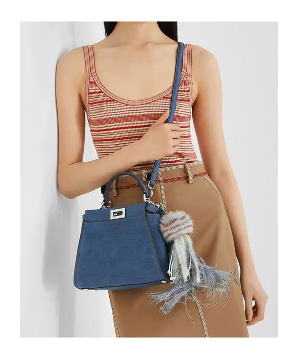 Fendi Peekaboo Mini Tote Bag - Blue