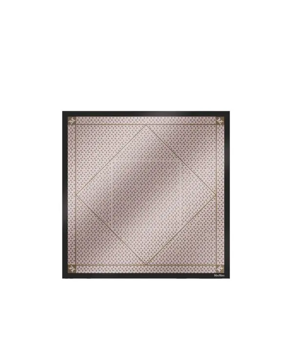 Max Mara Printed Silk Oversized Scarf - Rice Pink