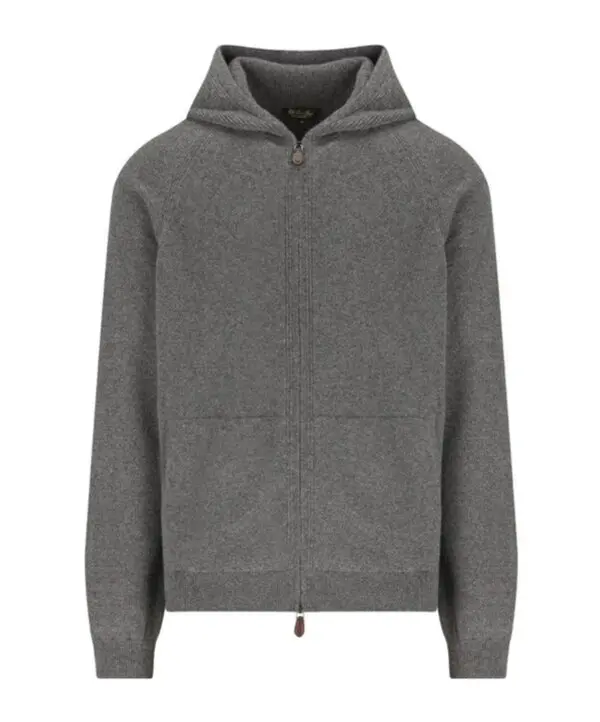 Loro Piana Zip-up Hooded Coat - Gray