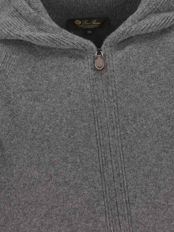 Loro Piana Zip-up Hooded Coat - Gray