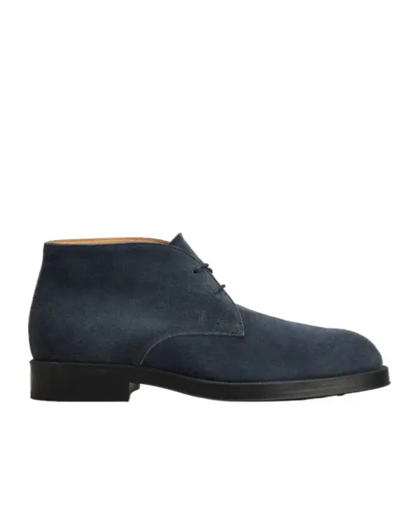 TOD'S Round Toe Lace-up Boots - Blue