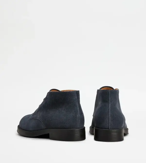 TOD'S Round Toe Lace-up Boots - Blue