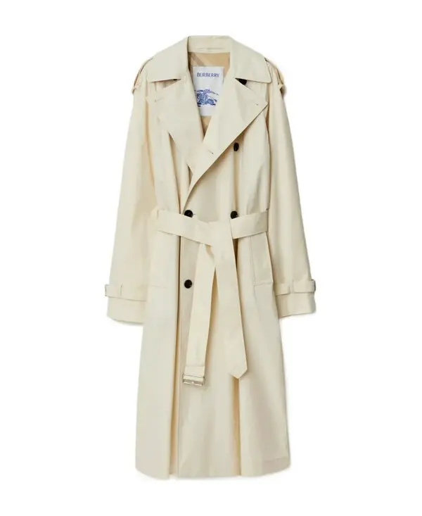 Burberry Double-breasted Trench Coat - White