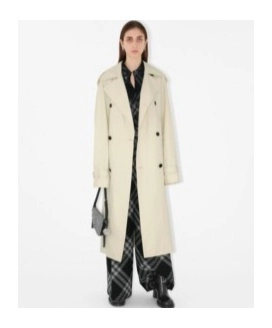 Burberry Double-breasted Belted Trench Coat - White
