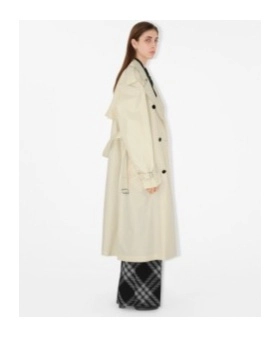 Burberry Double-breasted Belted Trench Coat - White