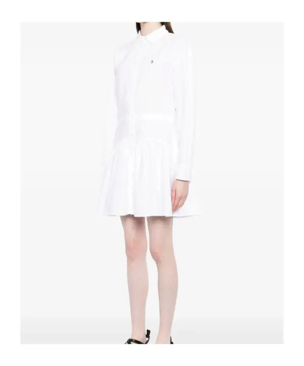 Ralph Lauren Buttoned Shirt Dress With Gathered Hem