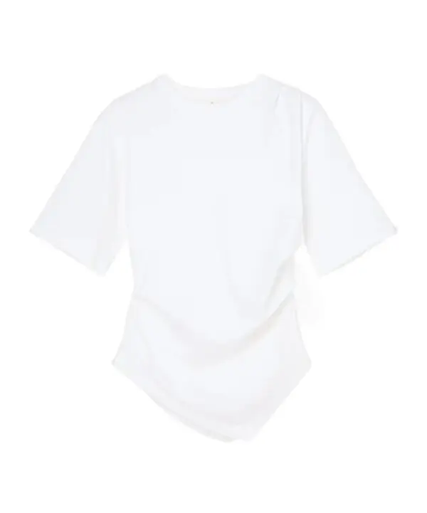 RÓHE Draped Front T-shirt - White