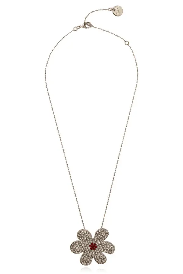Marni Embellished Flower Pendant Necklace - Yellow