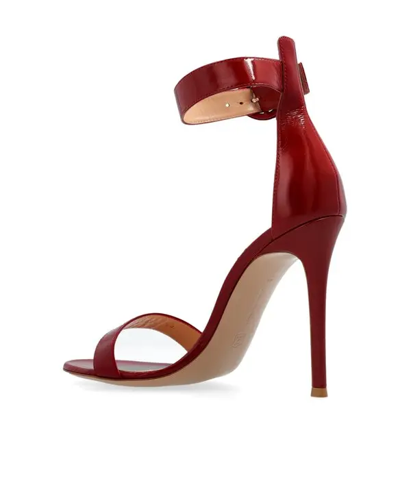 GIANVITO ROSSI Patent Leather Ankle Strap Sandals
