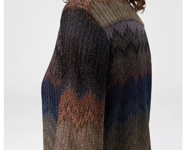 Missoni Zig-zag Pattern Long Sleeve Shirt - Blue