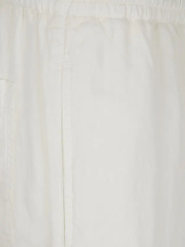 Aspesi Linen Drawstring Trousers - White
