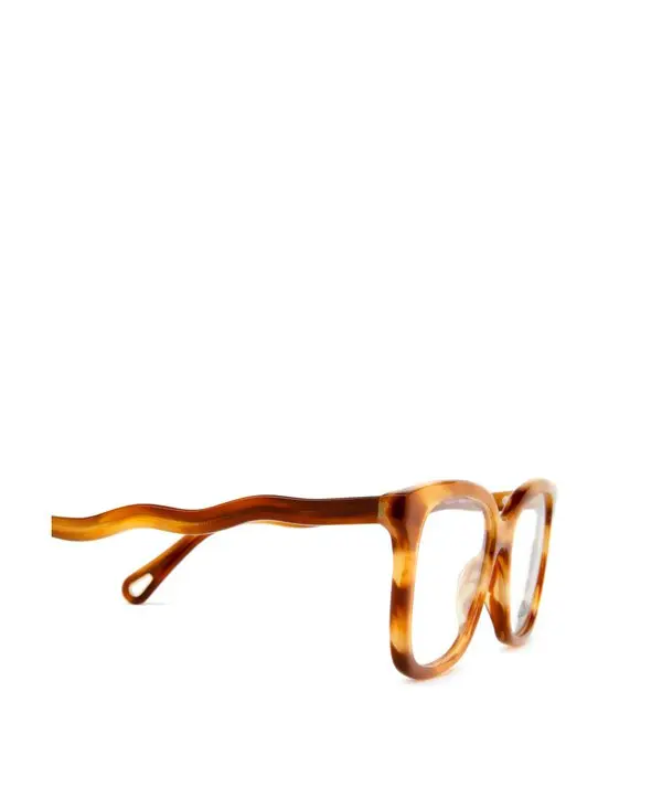 Chloé Square Frame Eyeglasses With Logo Detail - Orange
