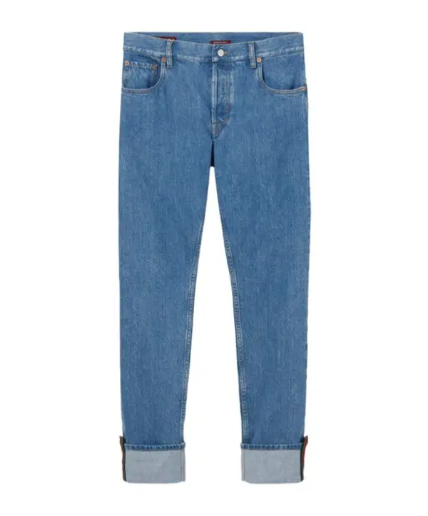 Gucci Tapered Fit Denim Trousers - Blue