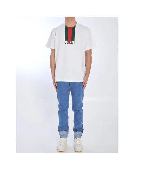 Gucci Tapered Fit Denim Trousers - Blue