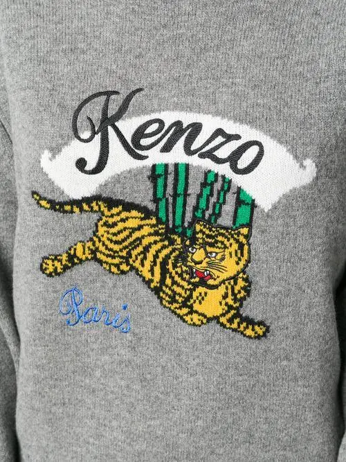 Kenzo Tiger Inlaid Knit Sweater