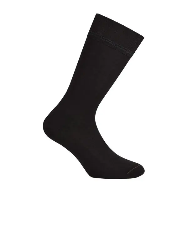 Zegna Cotton Crew Socks With Printed Branding - Black