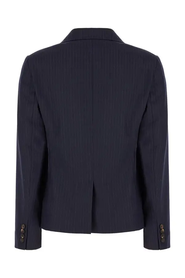 Max Mara Panino Single-breasted Blazer With Pin Stripes