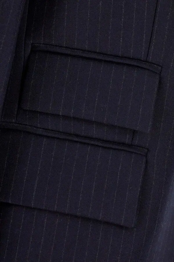 Max Mara Panino Single-breasted Blazer With Pin Stripes