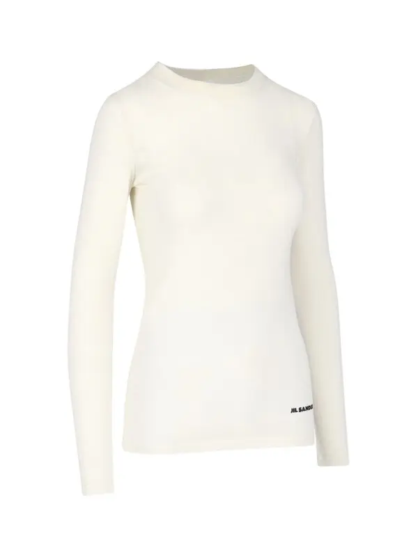 JIL SANDER Logo-printed Crewneck Long-sleeve T-shirt