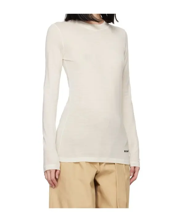 JIL SANDER Logo-printed Crewneck Long-sleeve T-shirt