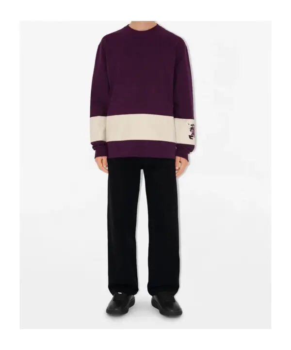 Burberry Ekd Stripe Cotton Jumper