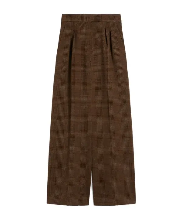 Max Mara Plaid Patterned Trousers