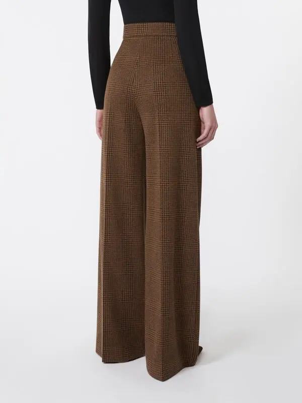 Max Mara Plaid Patterned Trousers