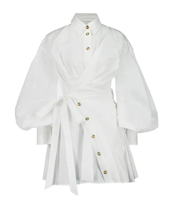 Zimmermann Tie-waist Button Mini Dress - Ivory