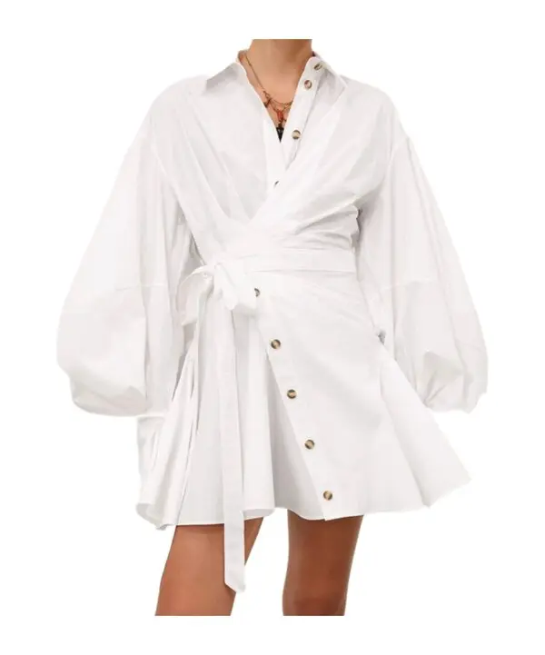 Zimmermann Tie-waist Button Mini Dress