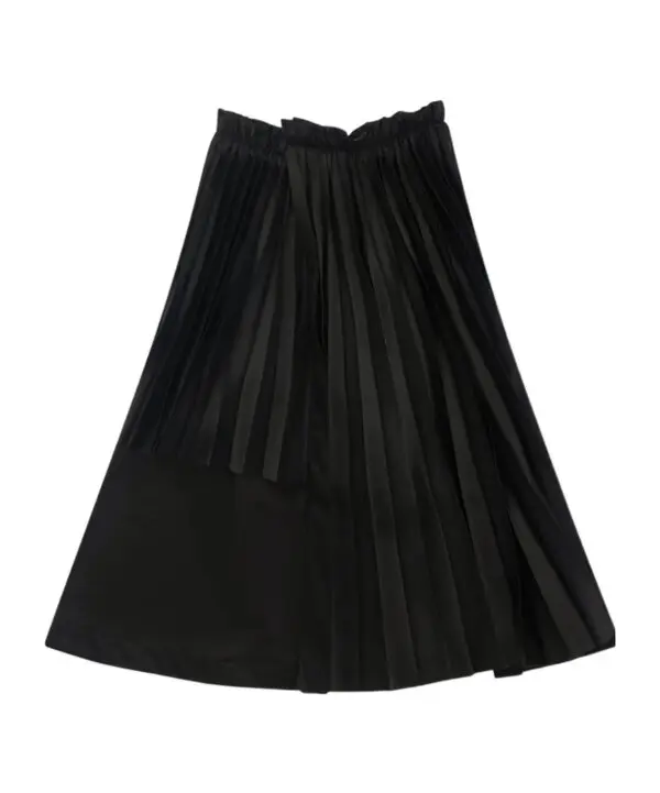 Comme Des Garçons Pleated Skirt With Curved Hem