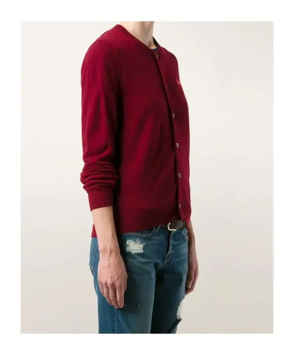 Play Comme Des Garcon Wool Cardigan