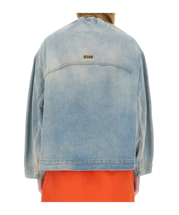 MSGM Drawstring Denim Jacket