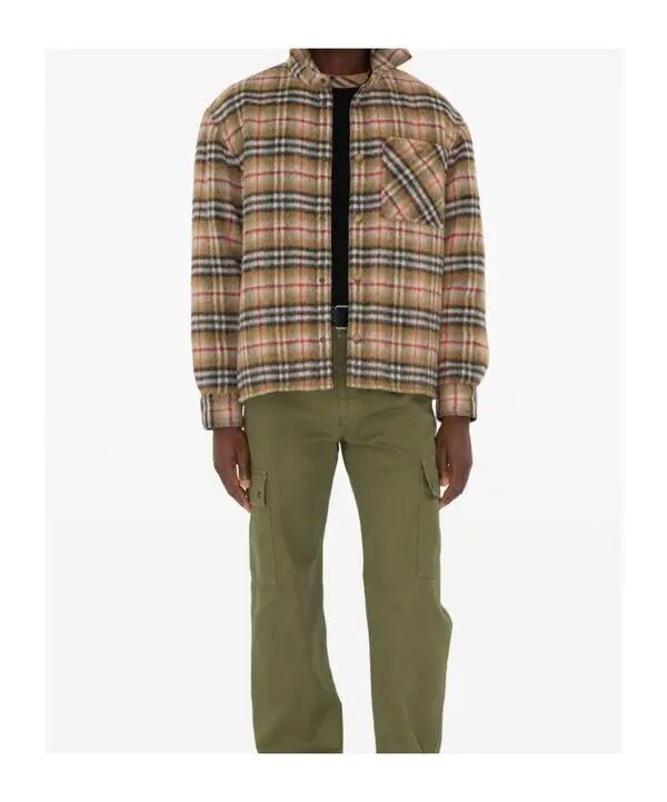 Burberry Long Sleeve Checked Shirt Jacket