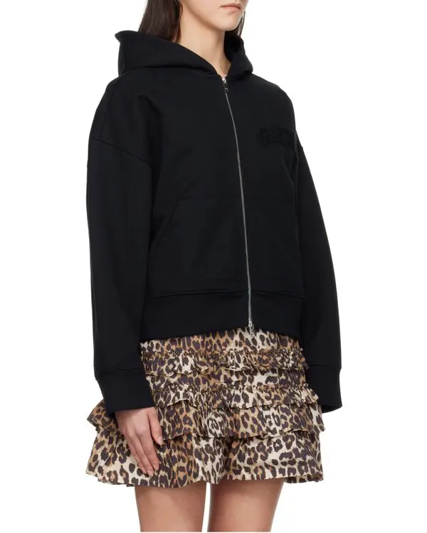 GANNI Zipped Long Sleeved Hoodie