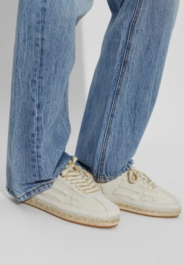 Amiri Low Top Lace-up Espadrille Sneakers - Nude