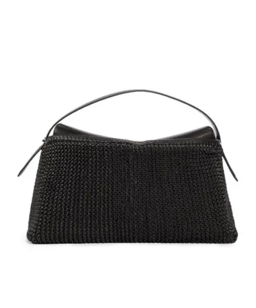 TOTEME T-lock Woven Tote Bag - Black