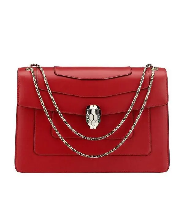 BVLGARI Small Serpenti Forever Shoulder Bag - Red