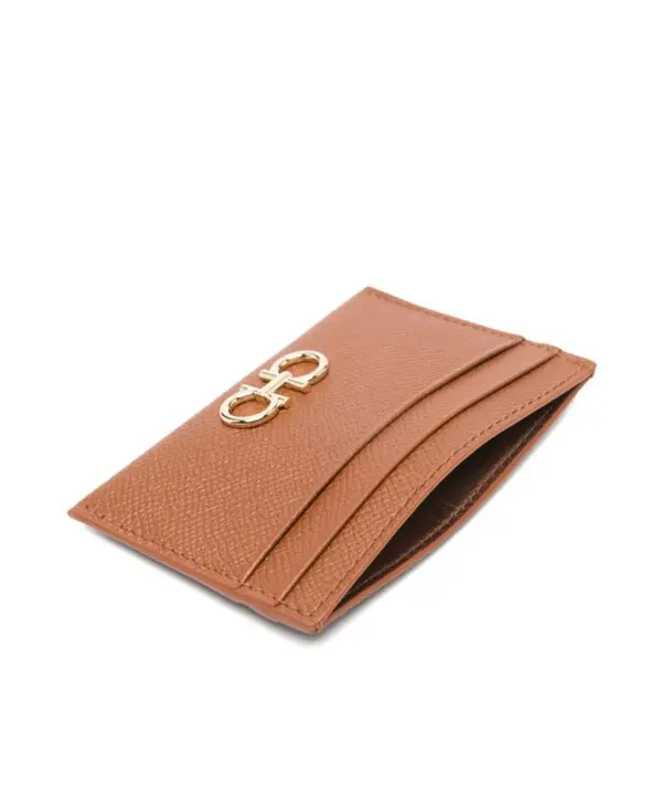 FERRAGAMO Gancini Card Holder - Brown