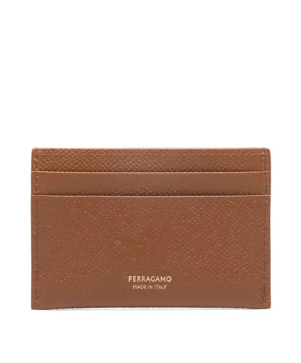 FERRAGAMO Gancini Card Holder - Brown