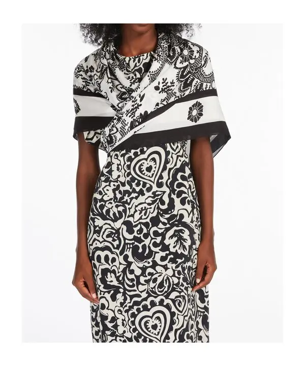 Max Mara Printed Square Shawl