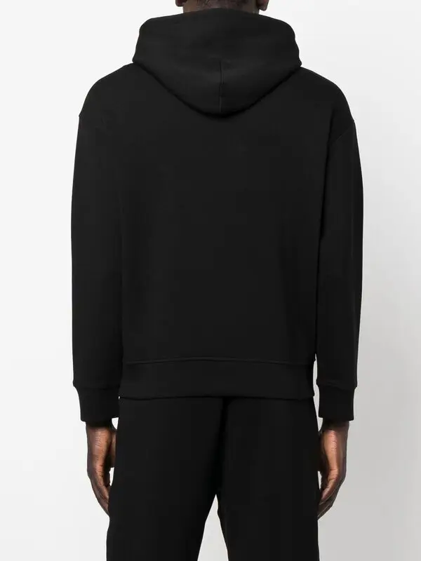 Emporio Armani Long Sleeve Hoodie With Logo Patch