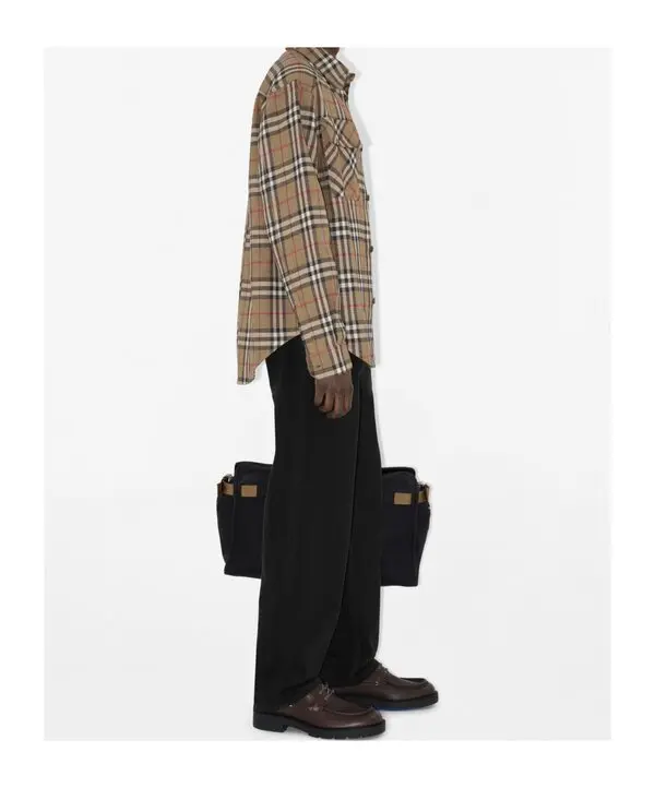 Burberry Long Sleeved Checked Buttoned Shirt - Nut