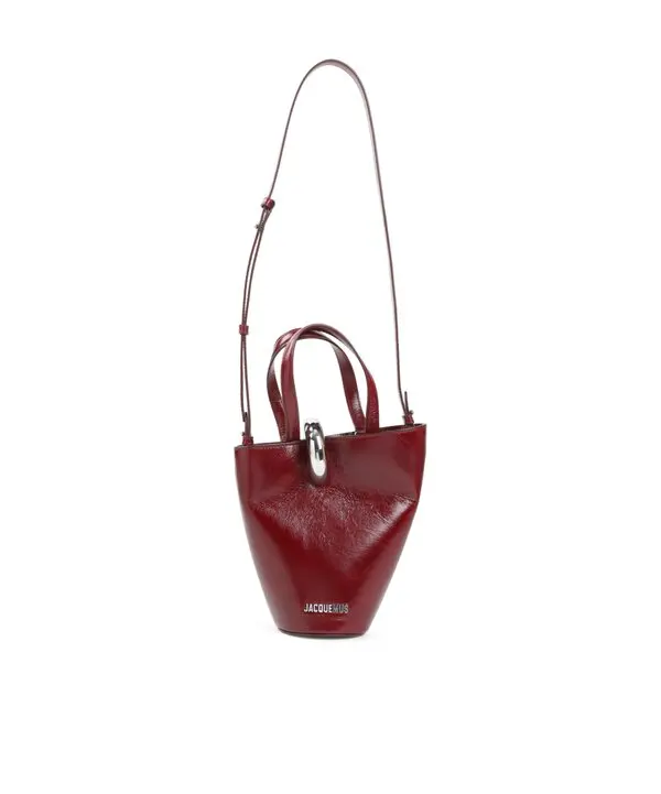 Jacquemus Logo Plaque Bucket Bag - Red