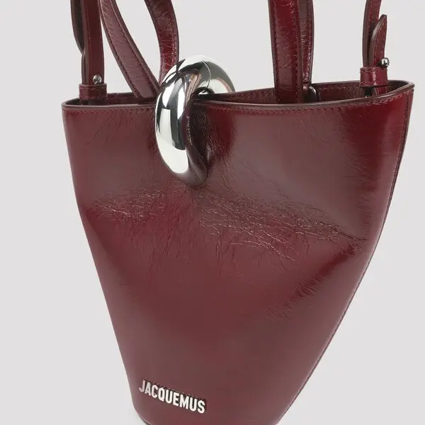 Jacquemus Logo Plaque Bucket Bag - Red