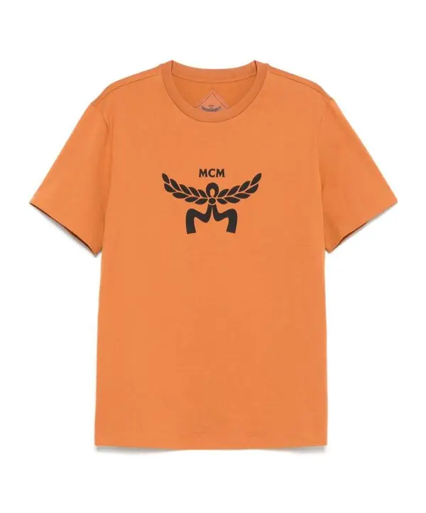 Mcm Logo Printed Crewneck T-shirt