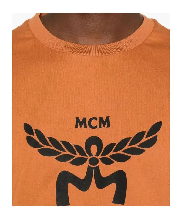 Mcm Logo Printed Crewneck T-shirt