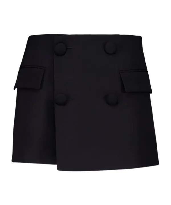 Balmain Gabardine Double-breasted Shorts - Black